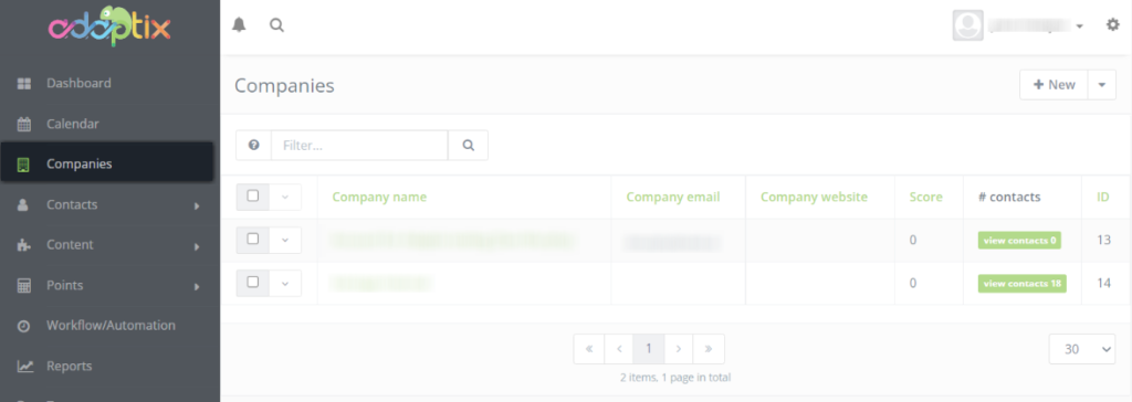 How to use Companies in Adaptix - Adaptix