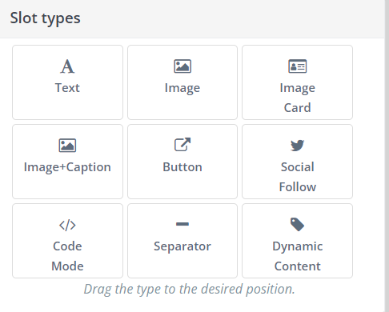 Email Builder Blocks Explained- Slot types - Adaptix