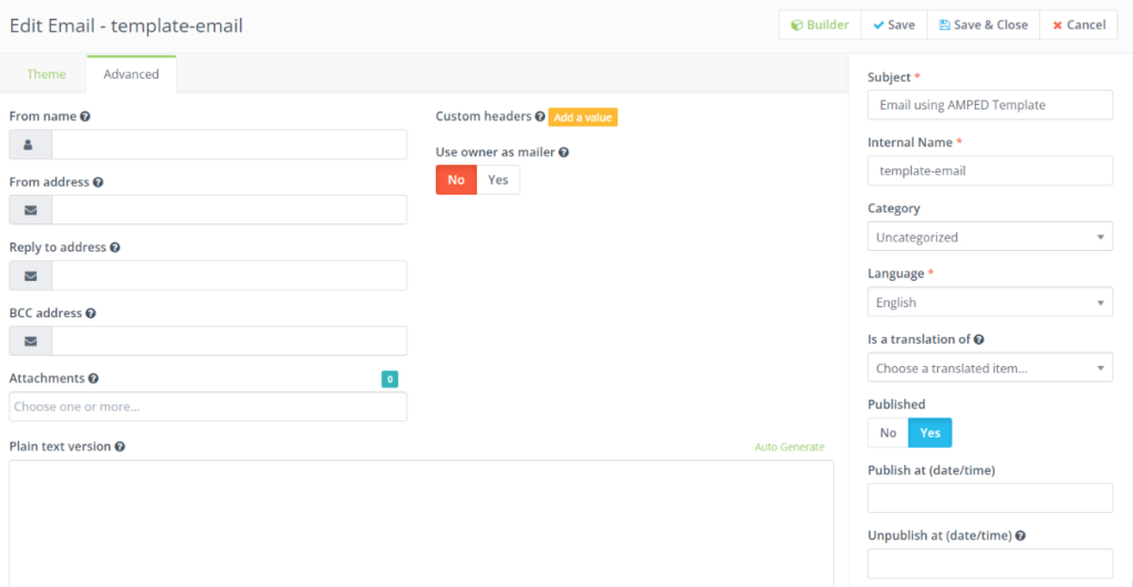 How to send a plain text email – Adaptix