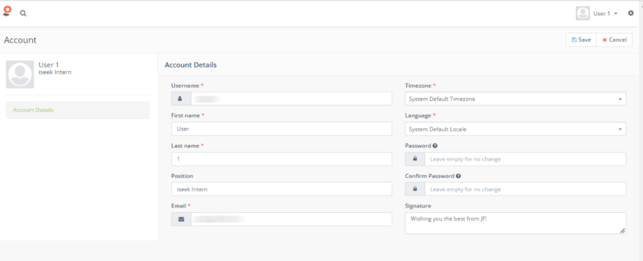 Account Details – Adaptix